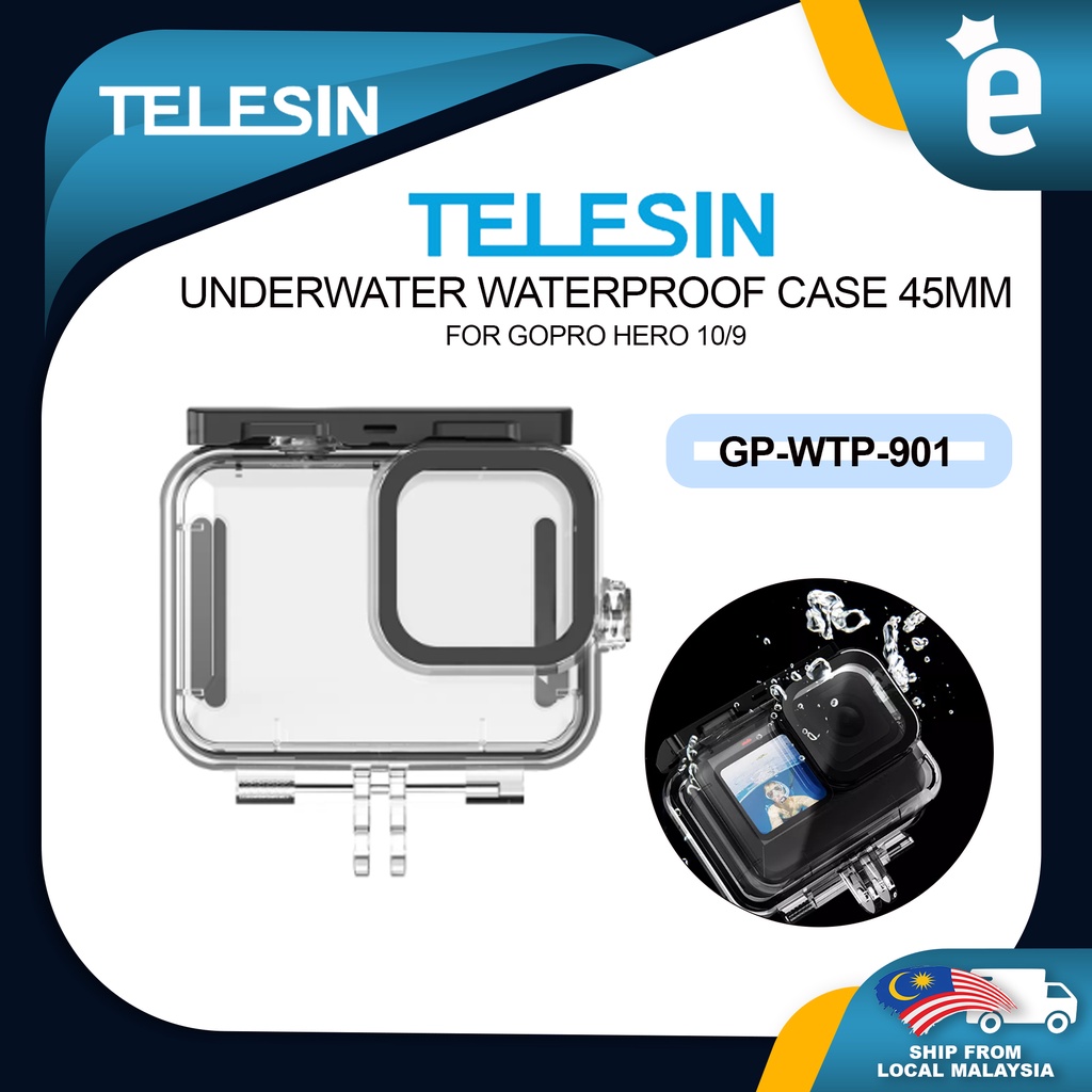 Telesin Waterproof Case for GoPro HERO 10/9 Black GP-WTP-901 (50M) | Shopee Malaysia