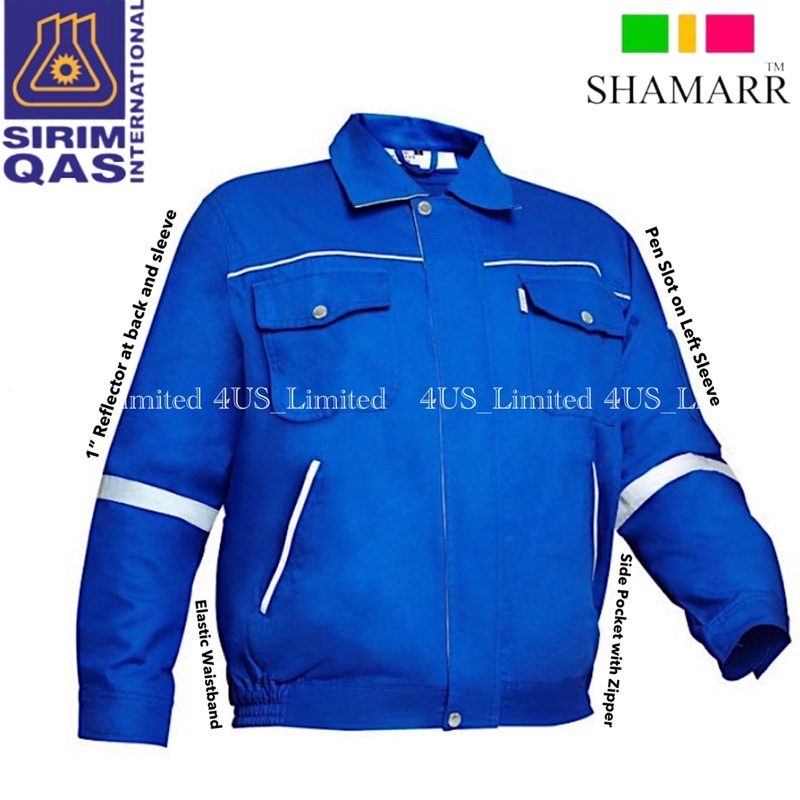 SHAMARR 100% PRESHRUNK COTTON SAFETY JACKET | WORK JACKET | HIGH ...