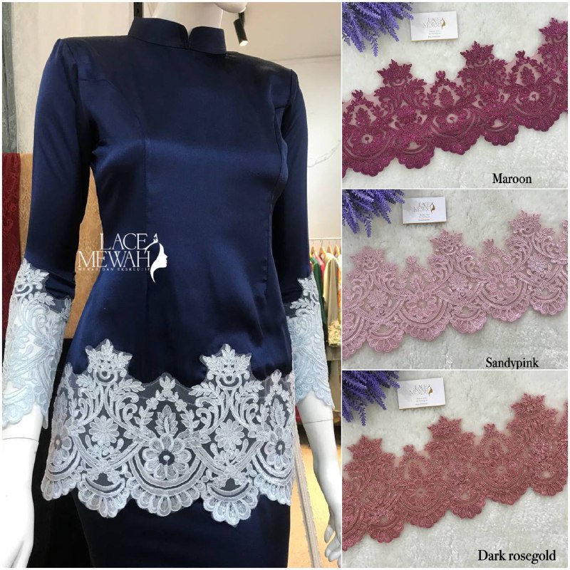 🌸BORDERLACE MEWAH🌸 BORDERLACE SEQUIN NIKAH TUNANG BAJU RAYA PENGANTIN ...