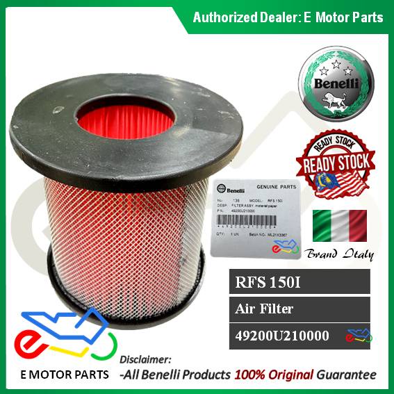 BENELLI RFS 150I AIR CLEANER AIR FILTER ANGIN ENGINE ORIGINAL BENELLI ...