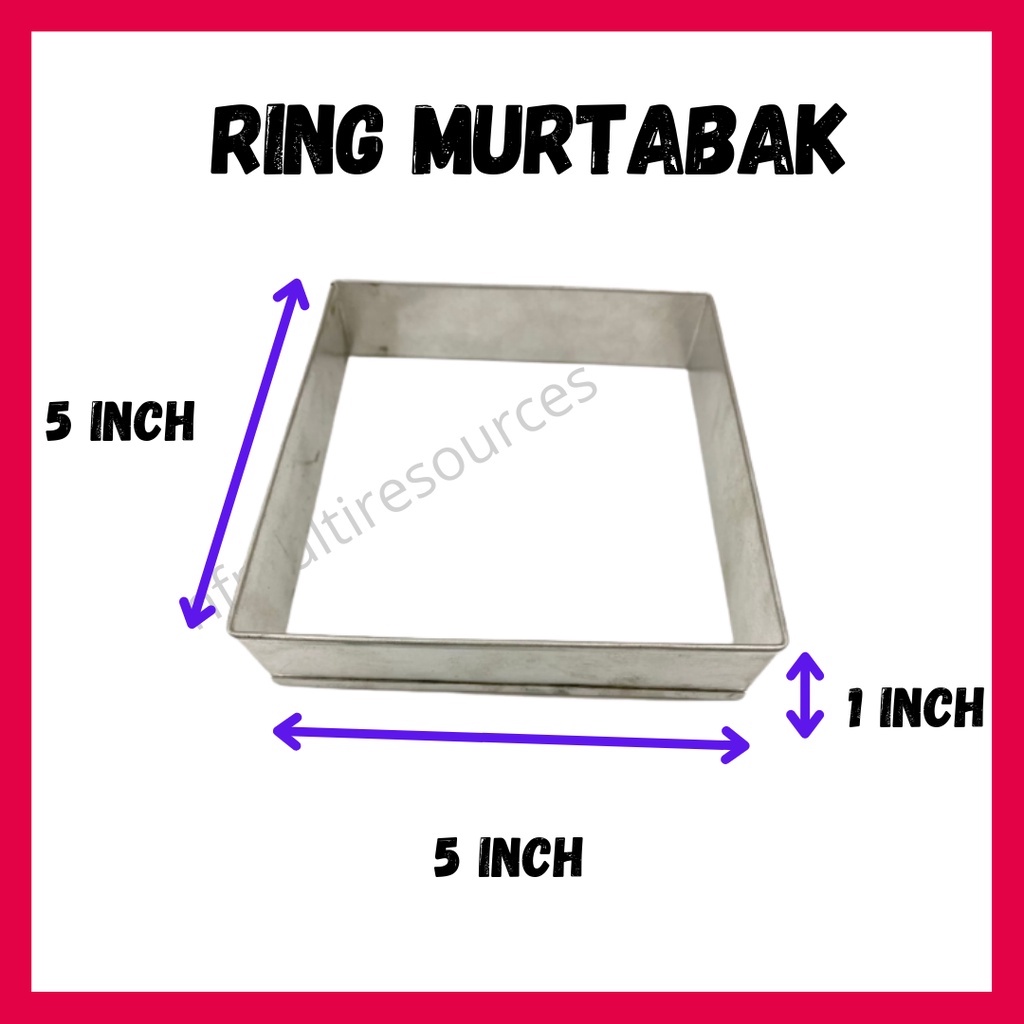 Ring Burger Acuan Roti Oblong Sosej Hot Dog Mould Murtabak Mini Petak ...