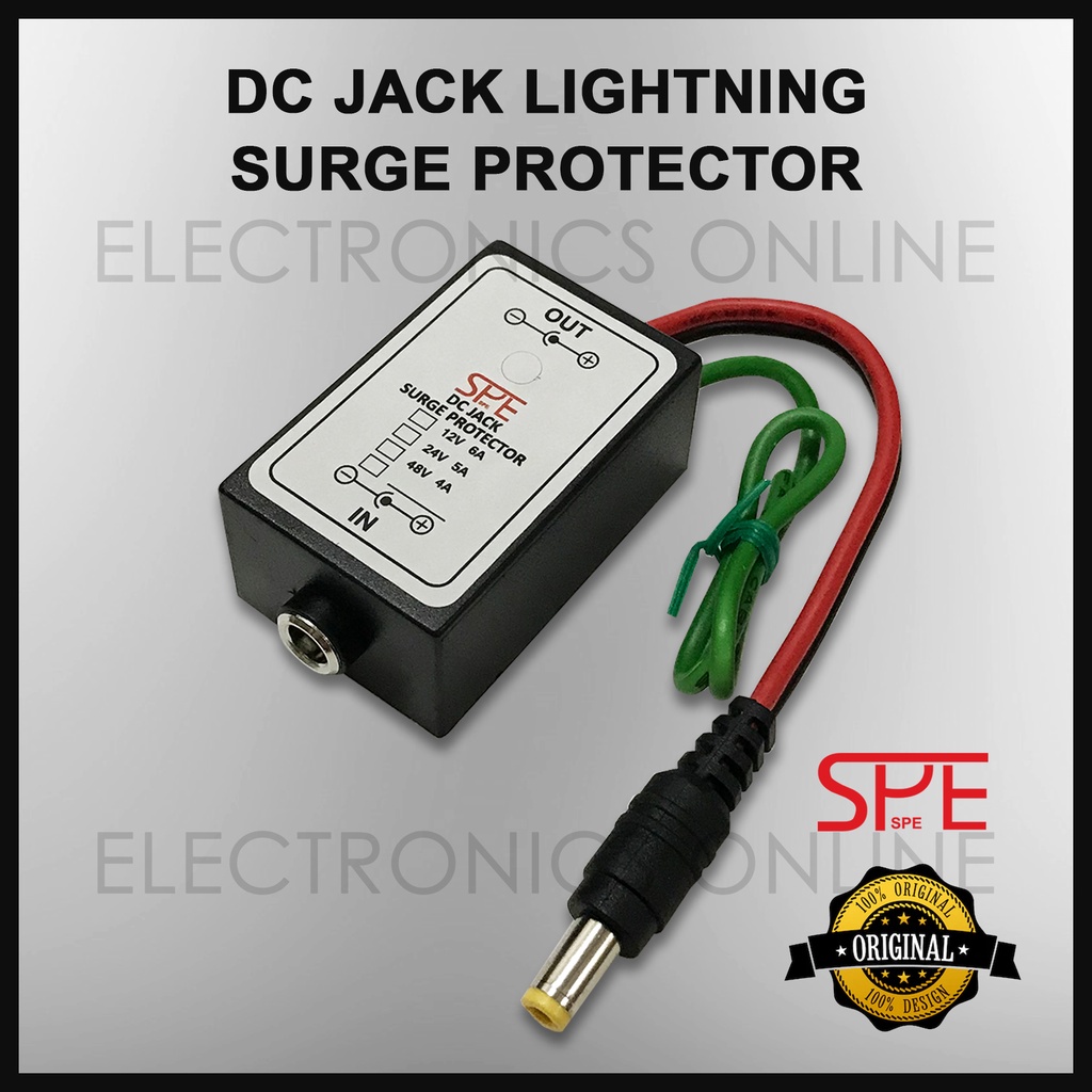 SPE DC Surge Protector with DC Jack Lightning Surge Protector 12V 24V ...