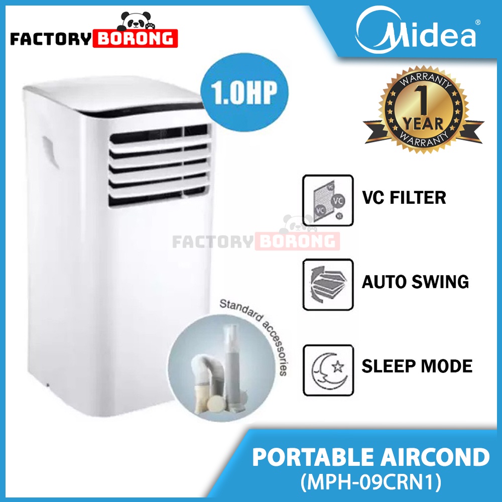 Midea 1.0hp Portable Air Cond / Aircond / Air Cond (MPH-09CRN1 ...