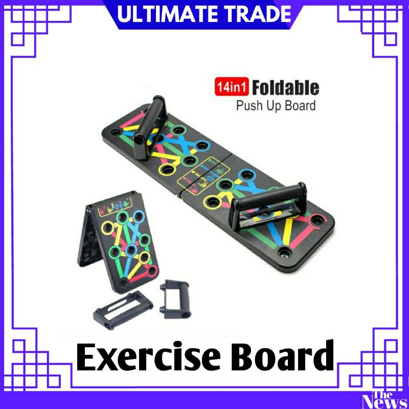 [Ready Stock] Foldable Exercise Board Push Up Bar Rack Board 14 In 1 ...