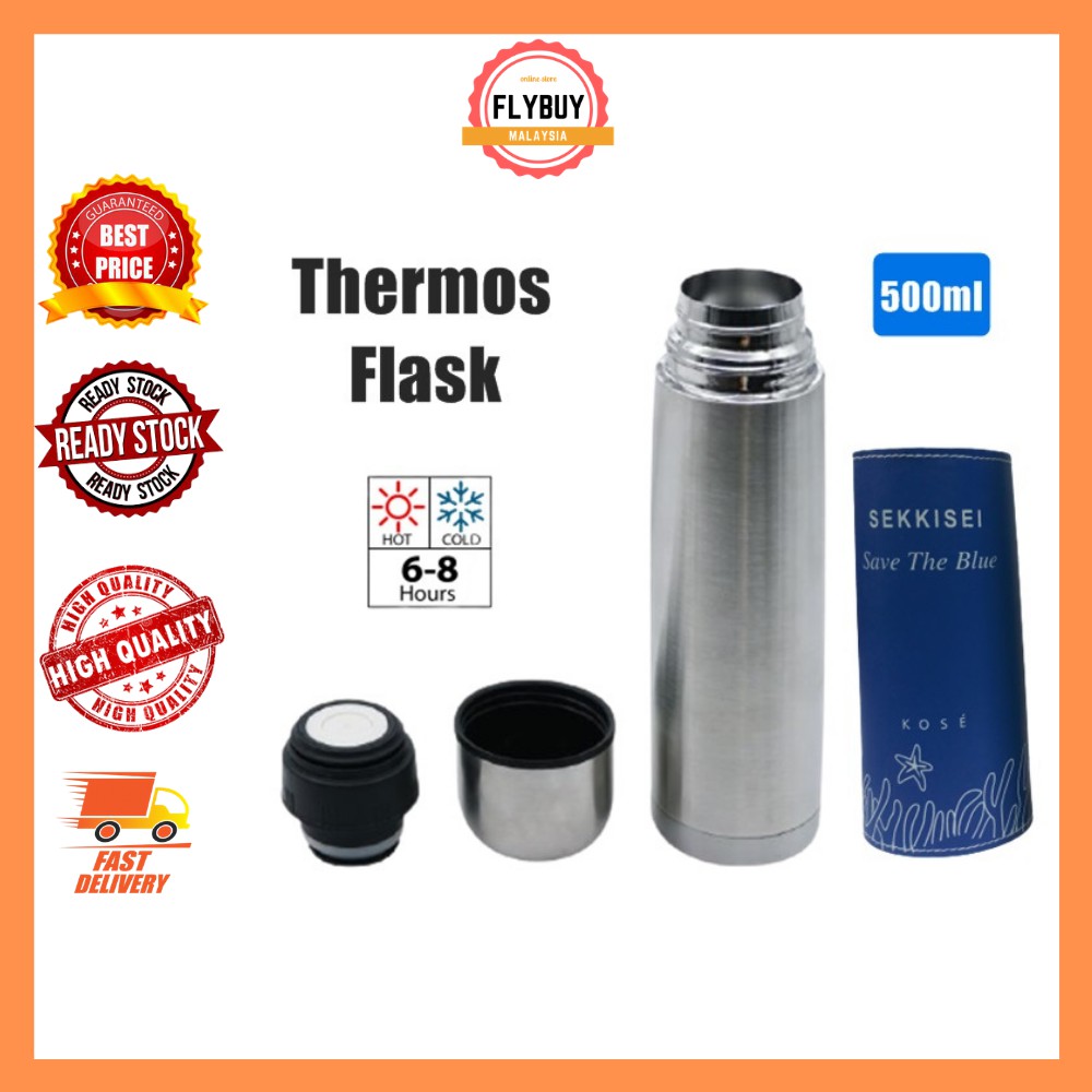 🔥500ML🔥 Stainless Steel Thermos Flask Water Container Vacumm Flask ...