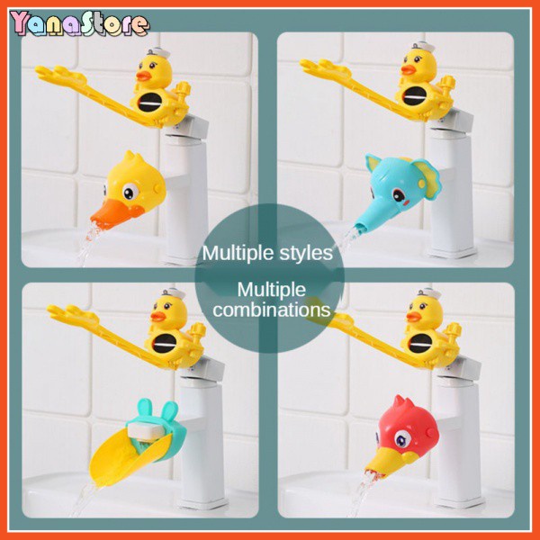Cute Animal Duck Elephant Dolphin Shape Water Mini Faucet Extension Tap ...