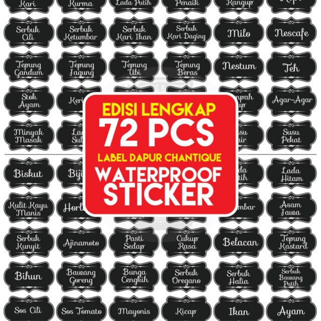 Sticker Dapur Hot🔥🔥🔥 001 Water Proof (Kalis Air) | Shopee Malaysia