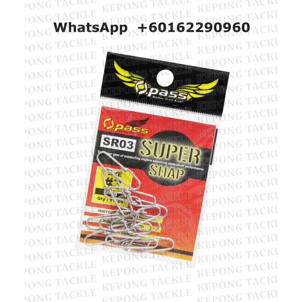 OPASS Fishing snap swivel Lure snap SR 03 SUPER SNAP untuk lure snap ...