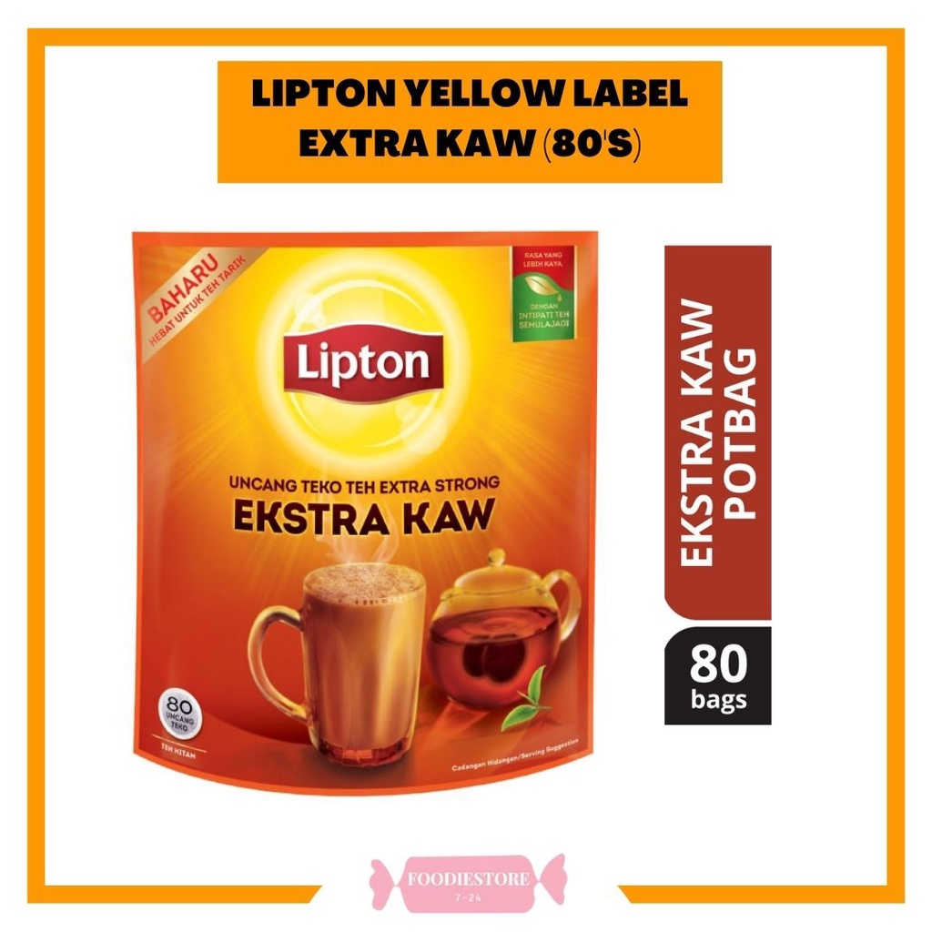 Lipton Yellow Label Extra Kaw (80's) Uncang Teko Teh 20s/80s | Shopee ...