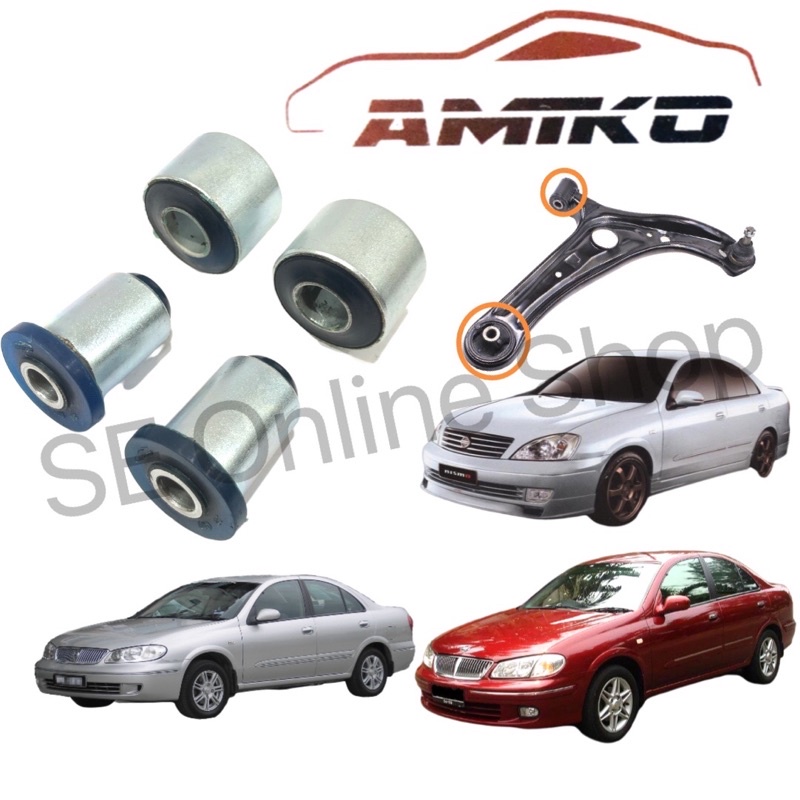 AMIKO Full Silicone Heavy Duty Front Lower Arm Bush Big Bush Small Bush Nissan Sentra N16 ...