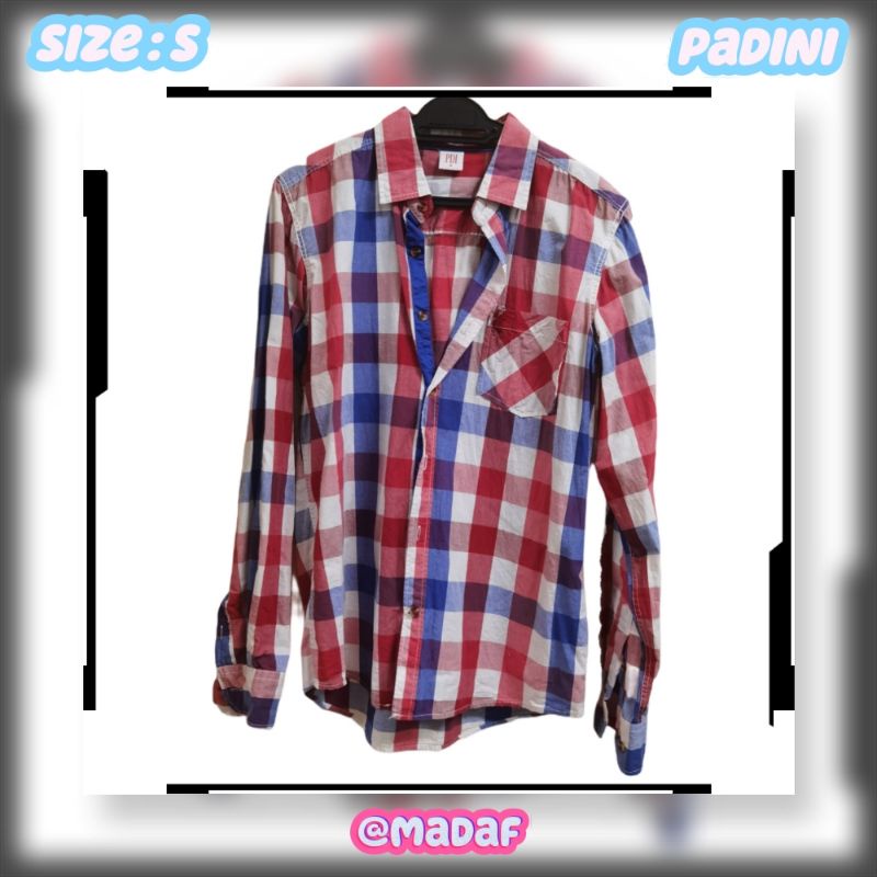 MC uniqlo padini navy & navy long sleeve collared shirt | MADAF ...