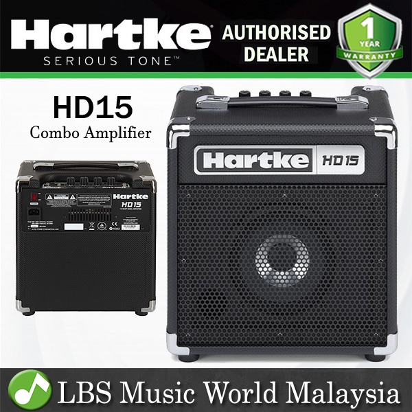 Hartke HD15 15 Watt Bass Guitar Combo Speaker Amplifier Amp (HD 15 ...