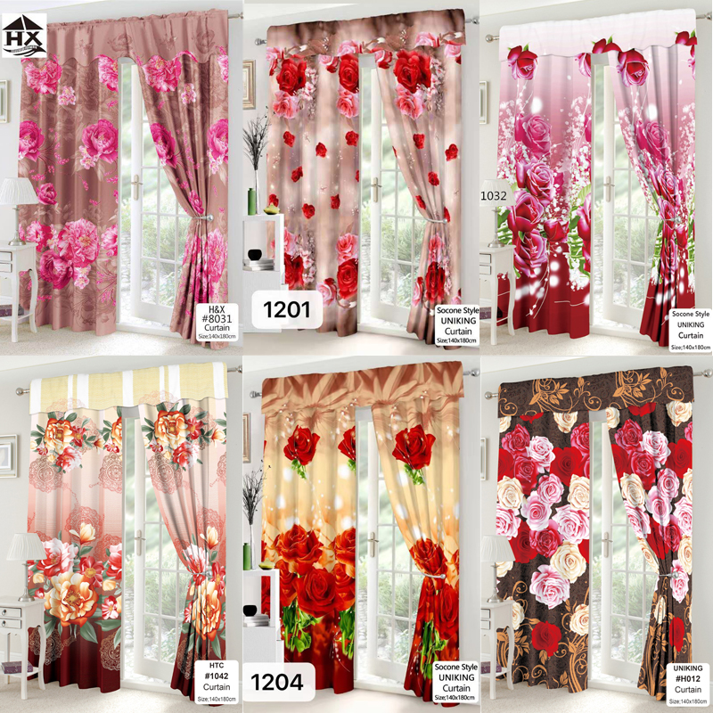 Elegant Kurtina New Design 5D Cotton Curtain for Window Door Room Home ...