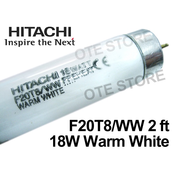 HITACHI F20T8/WW Warm White 18W 2FT FLUORESCENT TUBE | Shopee Malaysia