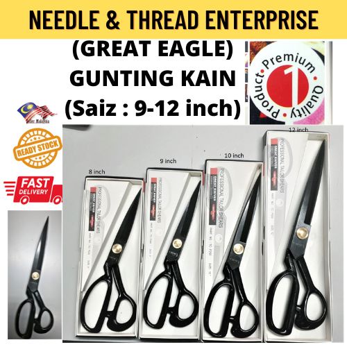 GUNTING KAIN BERKUALITI JENAMA GREAT EAGLE (Saiz : 9-12 inch ...