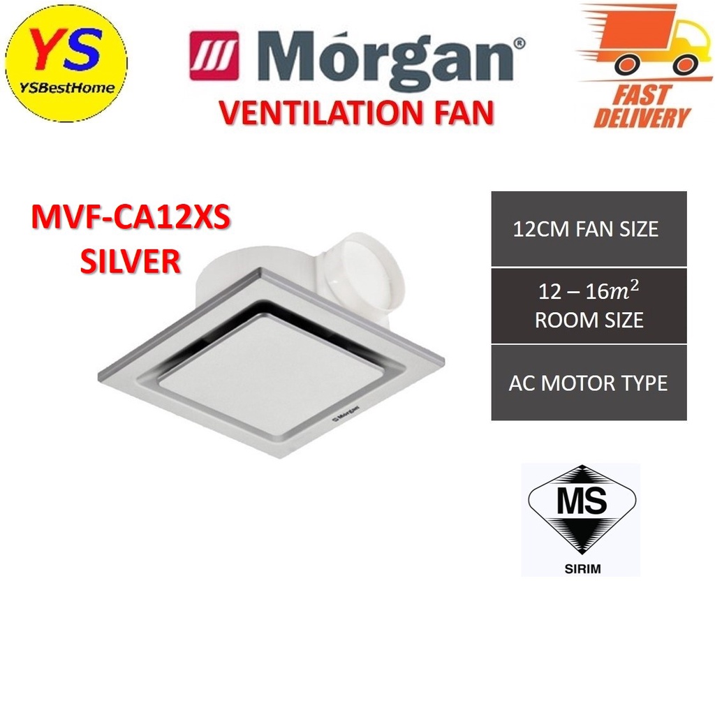 MORGAN CEILING MOUNT VENTILATION FAN EXHAUST FAN MVF-CB12XW | MVF-CB12W ...