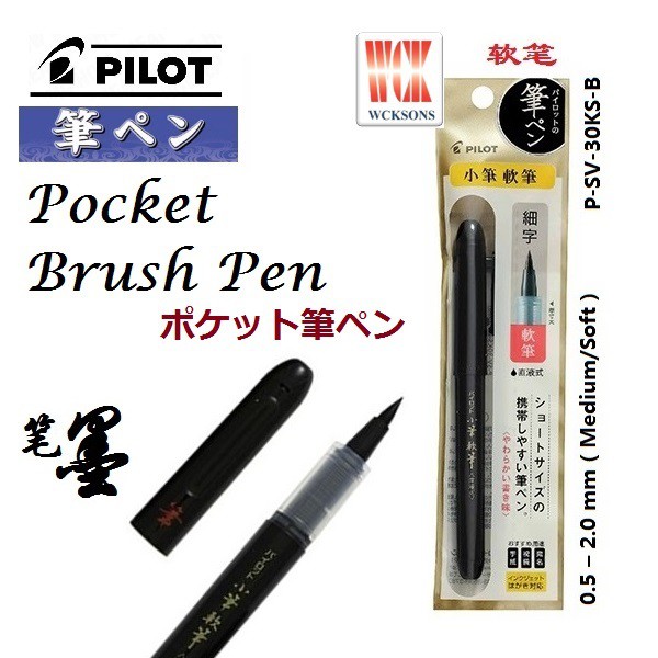 PILOT POCKET BRUSH PEN / SOFT FINE TIP ( P-SV-30KS-B ) | Shopee Malaysia