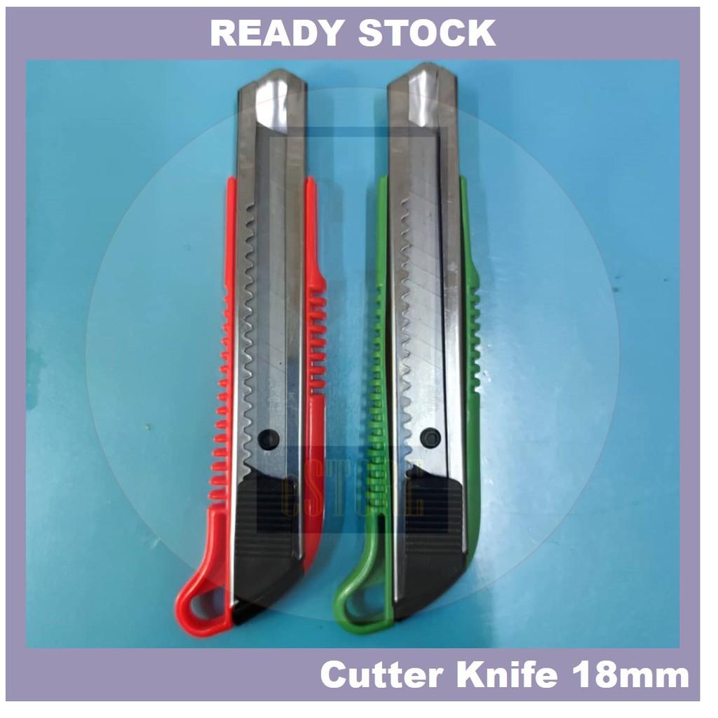Pisau Pemotong Cutter Knife 18mm Pisau Tolak Gunting Pemotong Kertas ...