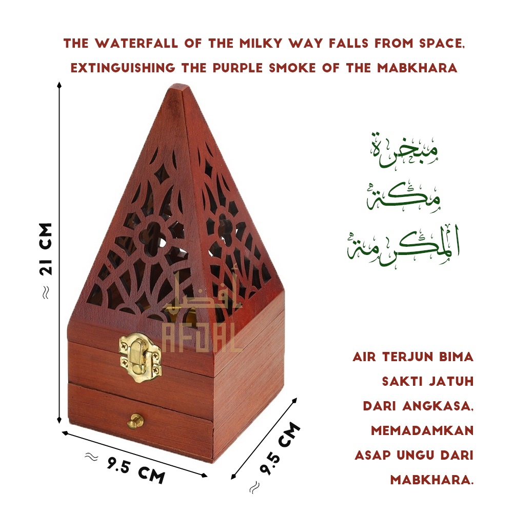 AFDAL 💚 MABKHARA MAKKAH Piramid Bakhoor Burner Incense Burner Arab ...