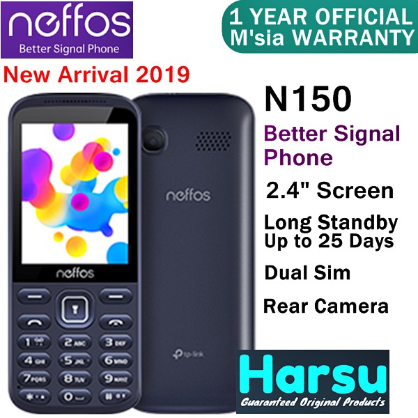 Neffos N150 2.4" QVGA, VGA Camera, Dual SIM, Keypad, 1030 mAh, Original ...