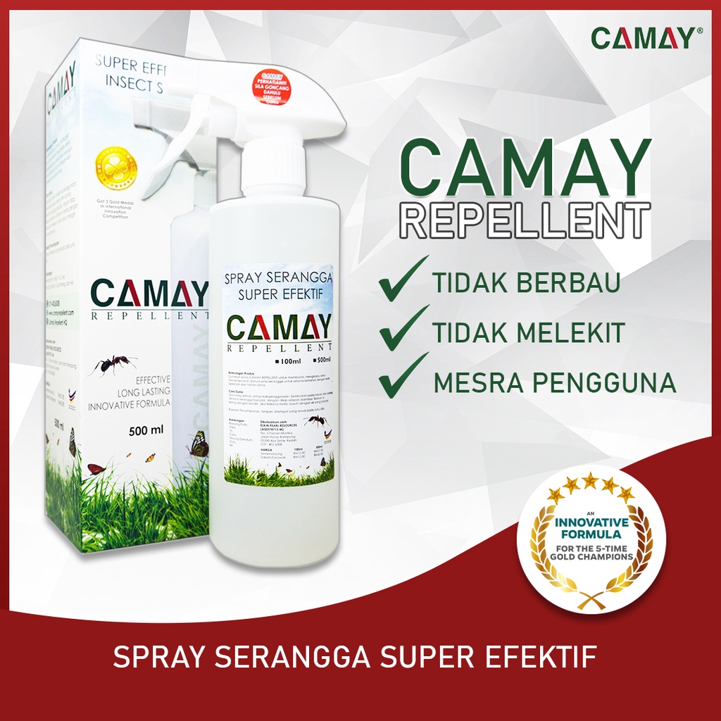 Camay Spray Insect Repellent Kutu Haiwan Semut Lipas Pepijat Lalat ...