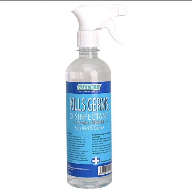 Kleenso Kill Germs Disinfectant 500ML – KHC840 DIS 500ML | Shopee Malaysia