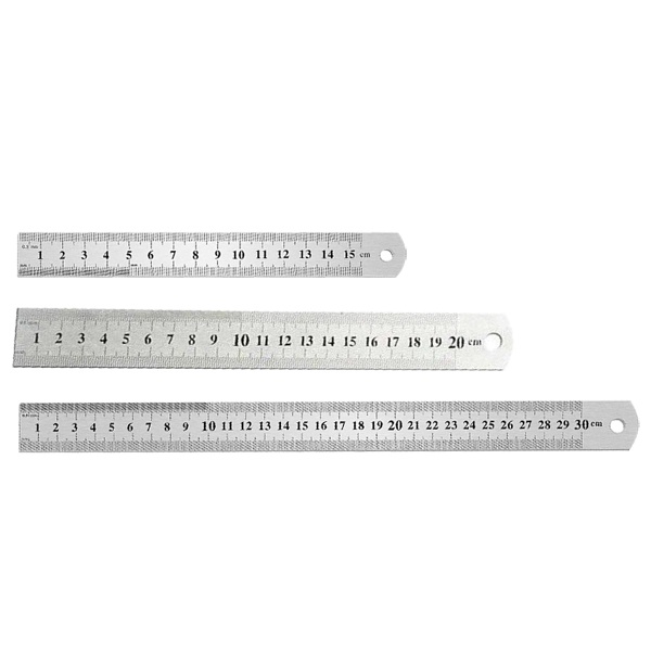 Stainless Steel Ruler Aluminum Ruler 15CM/30CM / 12'' / Pembaris Keluli ...