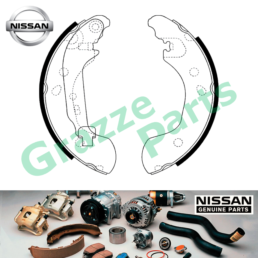 Nissan Original Drum Brake Shoe Rear D4060-3HA0C for Nissan Almera N17 ...
