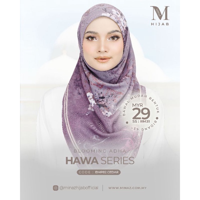 Minaz Hijab Giftbox Set - Tudung Bawal Blossom Series Edisi Merdeka ...