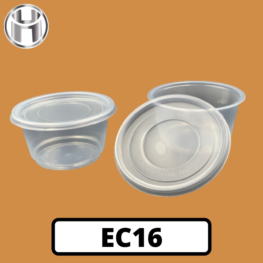 EC16/ 16 OZ Round Container with Lid - 50PCS | Shopee Malaysia
