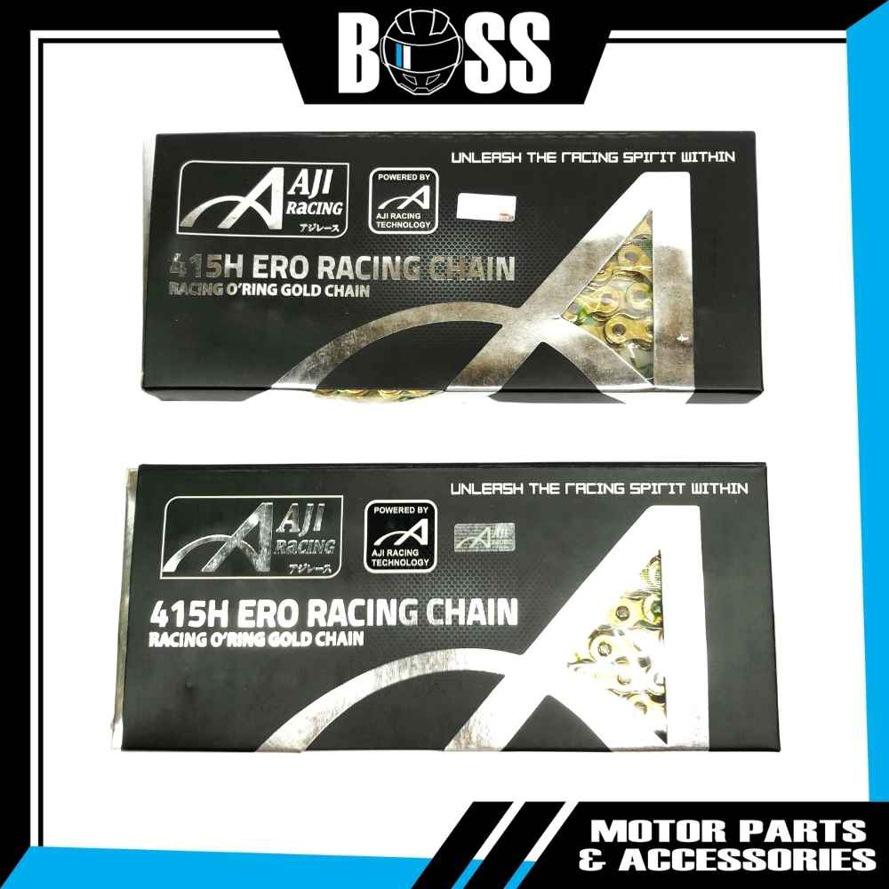 [AJI RACING] 415 O-RING GOLD Motorcycle Chain Rantai Motor (122L/132L ...