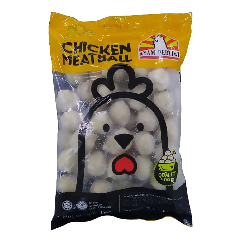 AYAM PERTIWI Chicken Meat Ball 1Kg Bebola Ayam Frozen Halal | Shopee ...