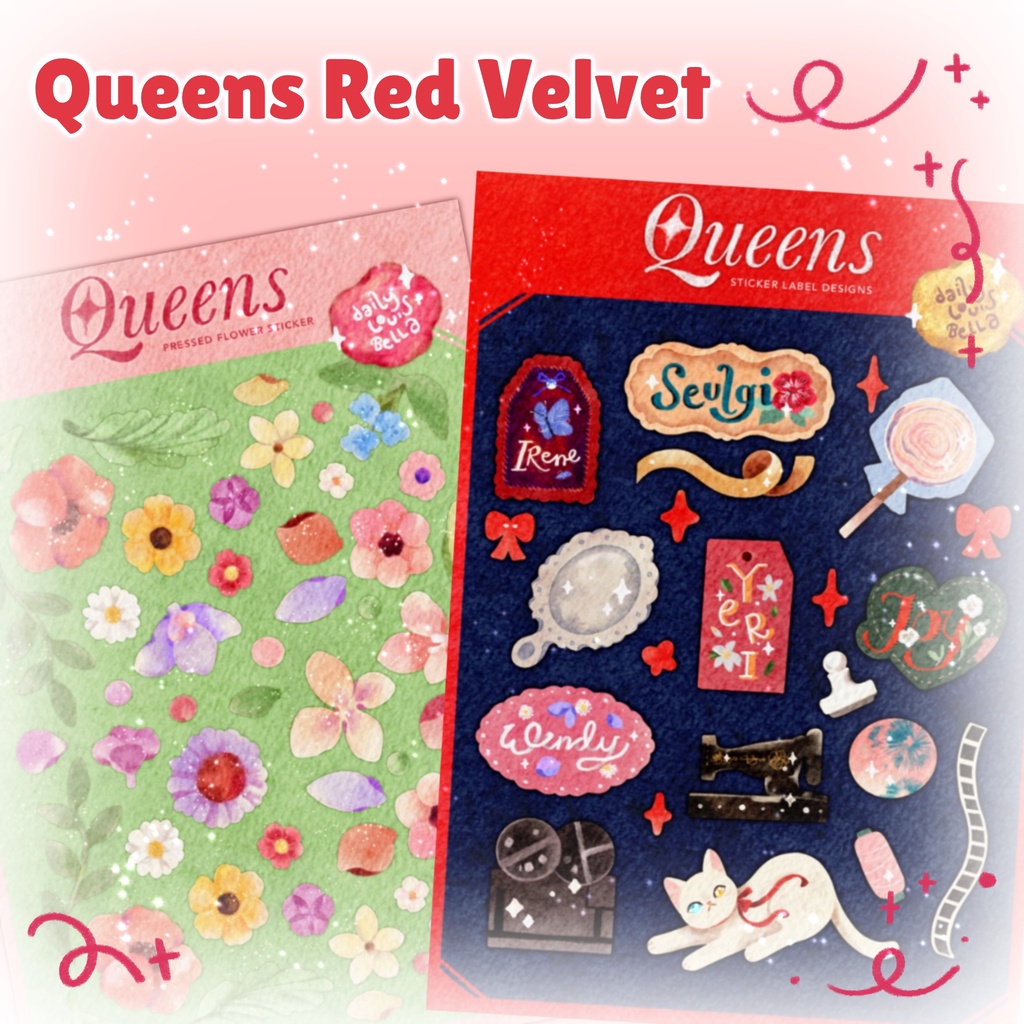 Red Velvet Queens Inspired Deco Sticker (Kiss Cut Glitter) | Shopee ...