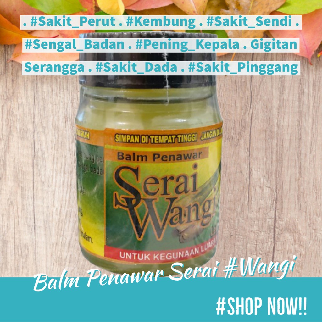 💯% Original BALM PENAWAR SERAI WANGI (Ready Stock) - #Kembung #Sakit ...