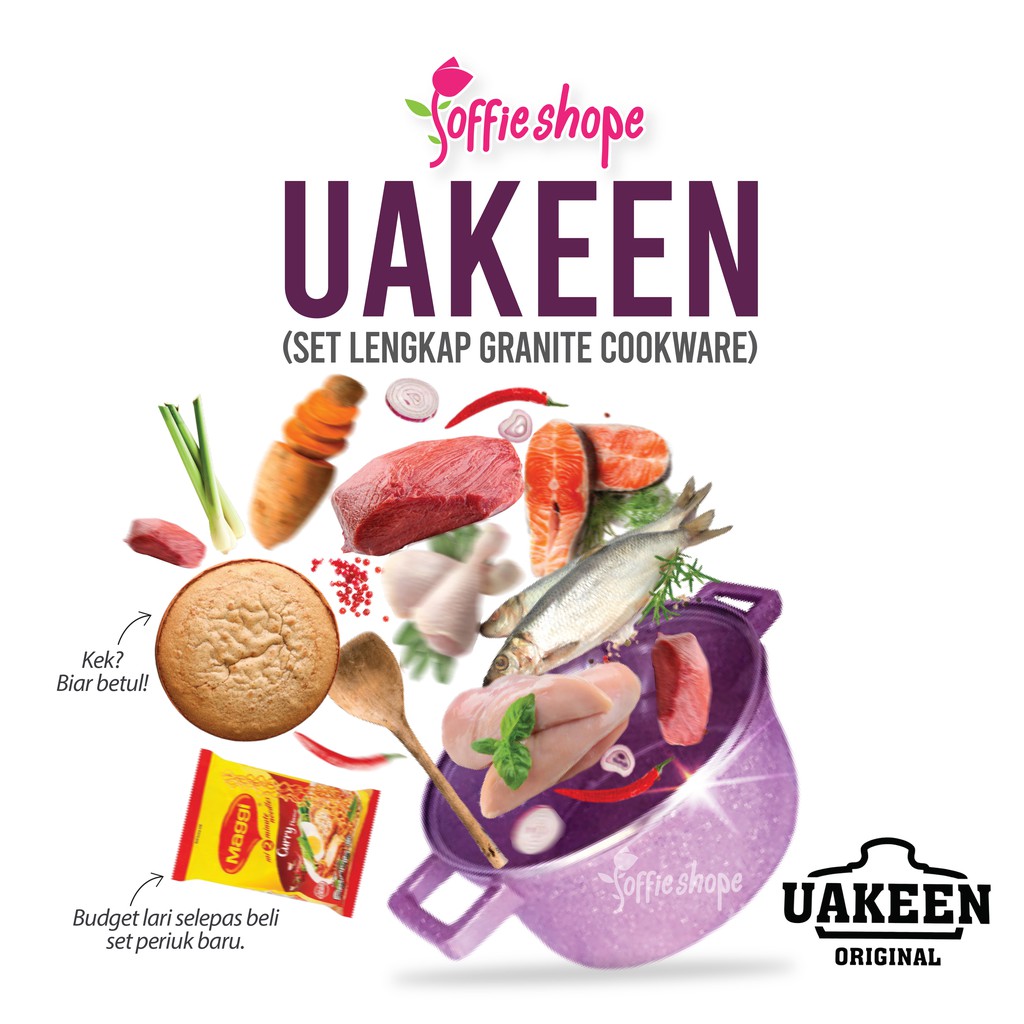 PERIUK VIRAL UAKEEN📍📍📍 10PCS UAKEEN Cookware Granite Coating Germany ...