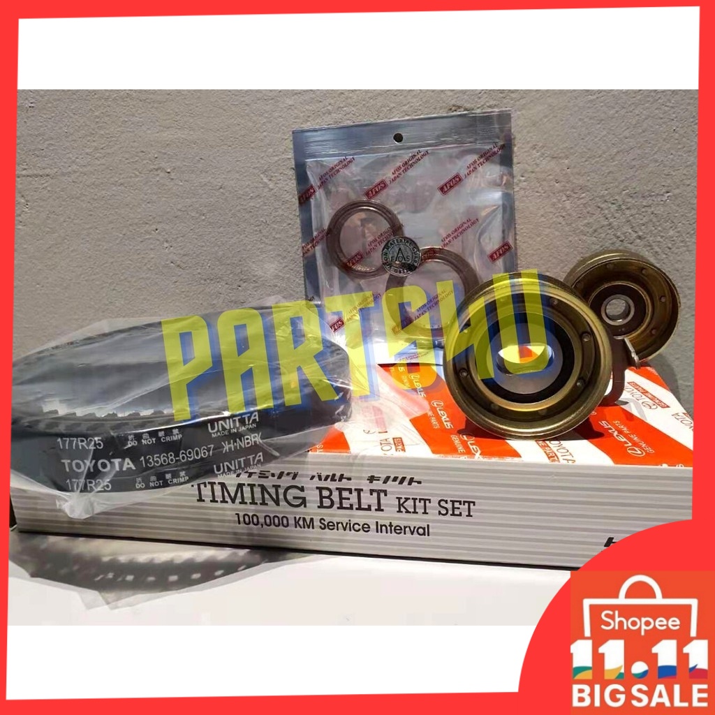 TOYOTA 2C, CT140, CT150 TIMING BELT KIT SET 100K (13568-69067) 177R25 ...