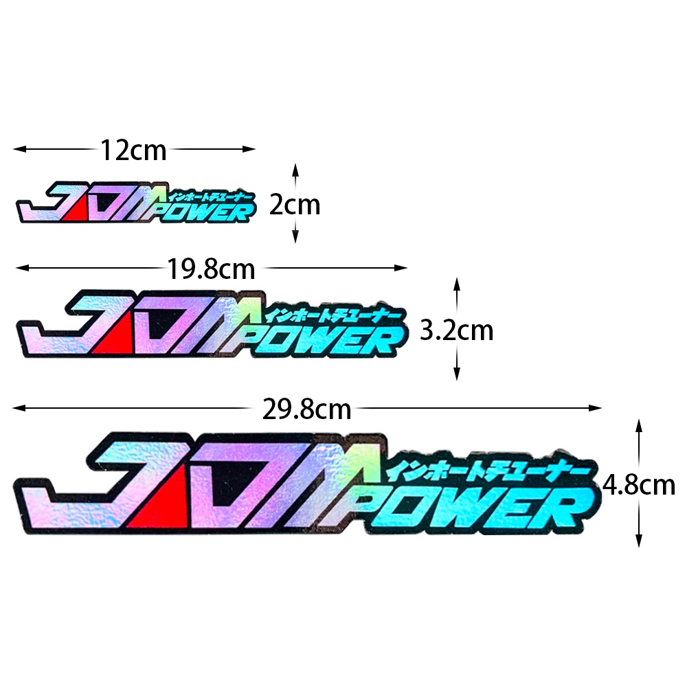JDM POWER Car Sticker Window Bumper Decal Car-Styling Vinyl Stickers ...