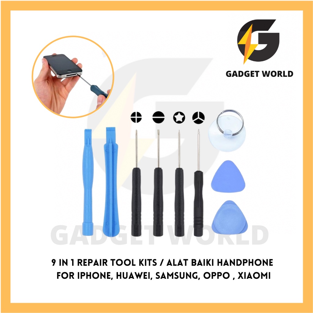 Gadget World [Ready Stock] 9 in 1 Repair Tool Kits / Alat Baiki ...