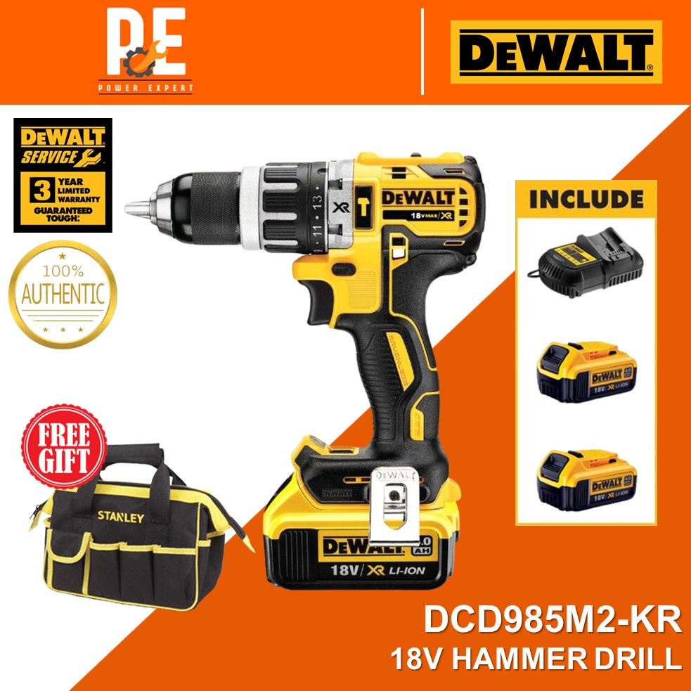 DEWALT DCD985M2-KR 18V CORDLESS HAMMER DRILL DRIVER DCD985 / DCD985M2 ...