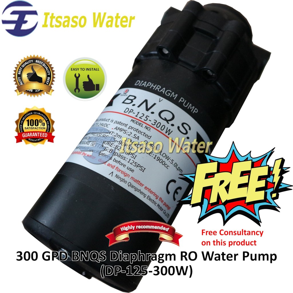 300 GPD BNQS Diaphragm RO Water Pump 24VDC DP-125-300W | Shopee Malaysia