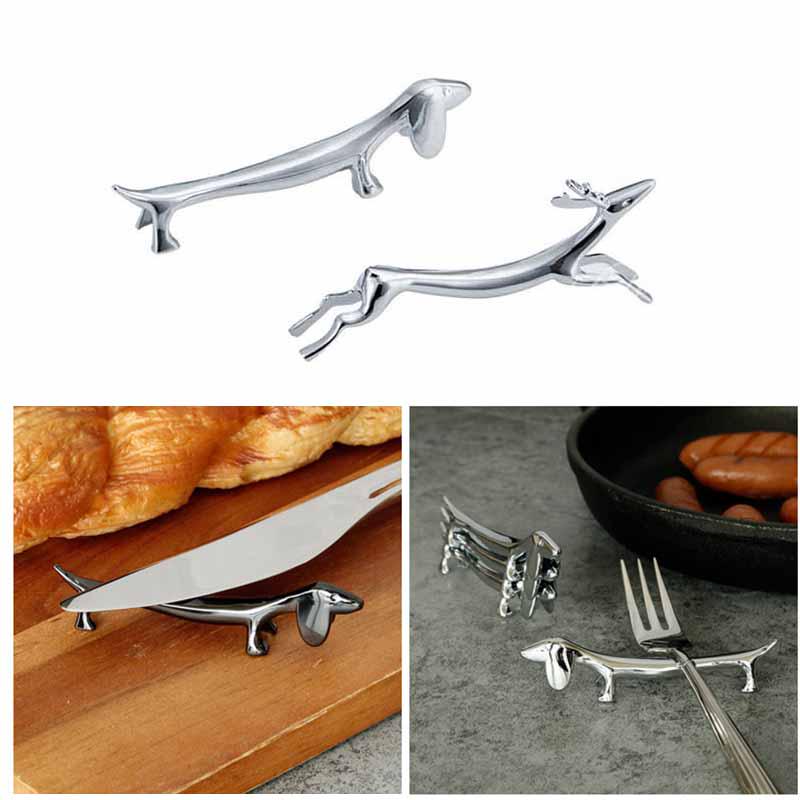 Dog Shape Chopsticks Holder Stainless Steel Chopsticks Rest Kitchen ...