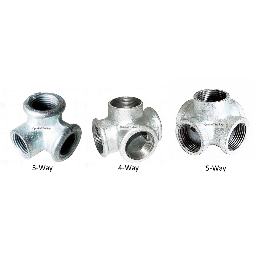 3/4/5-Way straight Socket gi 1/2'', 3/4'', 1'' GI pipe 3ways 4 ways 5ways | Shopee Malaysia