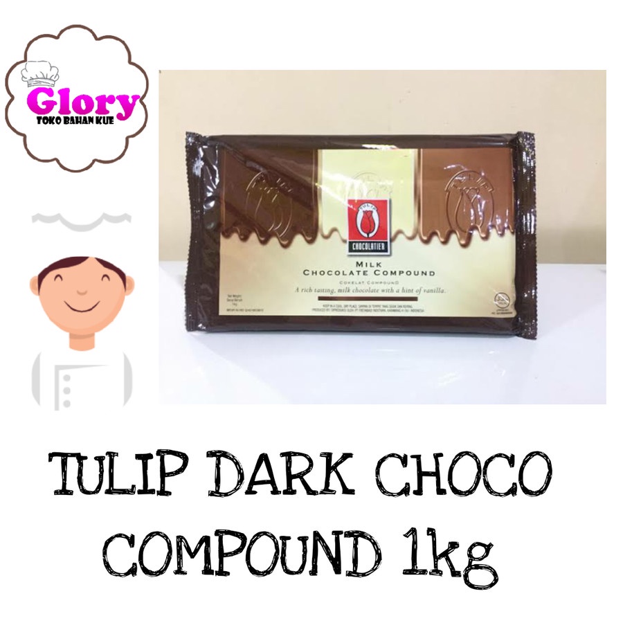 Tulip dark chocolate compound 1kg/chocolate Bar | Shopee Malaysia