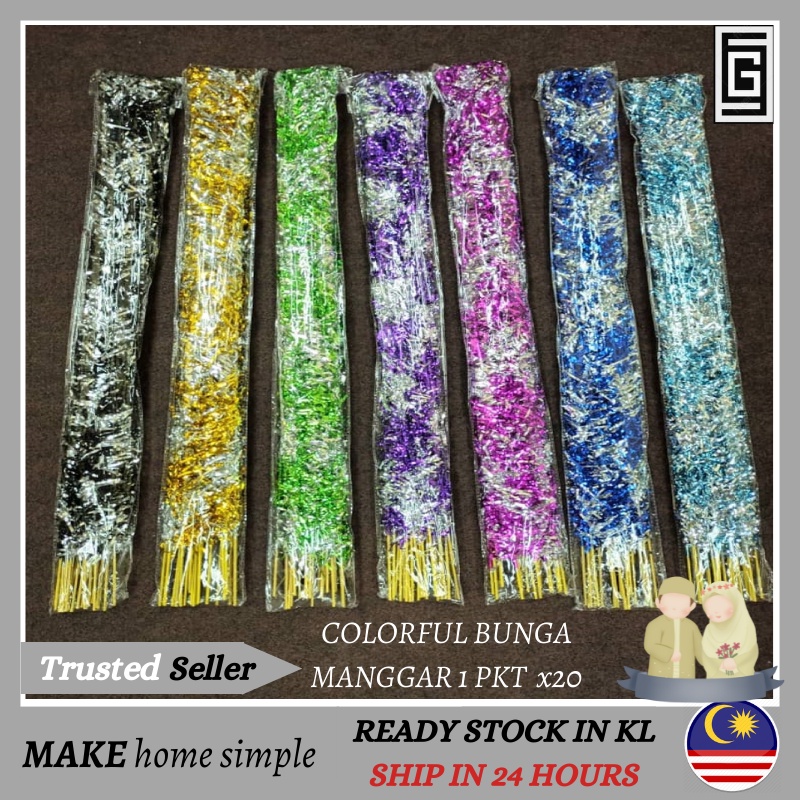 **DOUBLE COLOR** 20pcs Bunga Manggar Lidi bunga manggar kahwin bunga ...