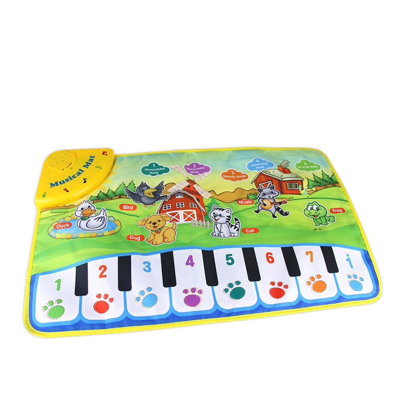 Baby Musical Carpet Children Educational Piano Music Play Mat Animal ...