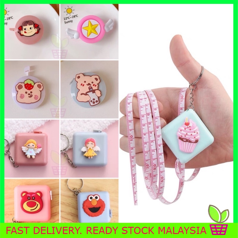 Cute Cartoon Mini Tape Measure Clothes Measuring Bust and Waist Soft ...