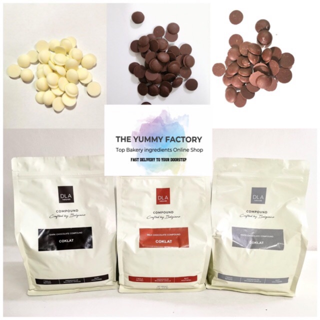 DLA Milk chocolate compound/white chocolate compound coklat 2kg ...