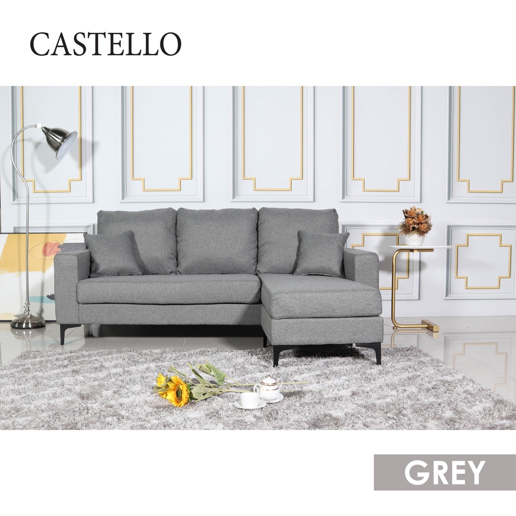 Castello Sofa Joey Collection: A1094# 2 + 2 L Shape Sectional | Shopee ...