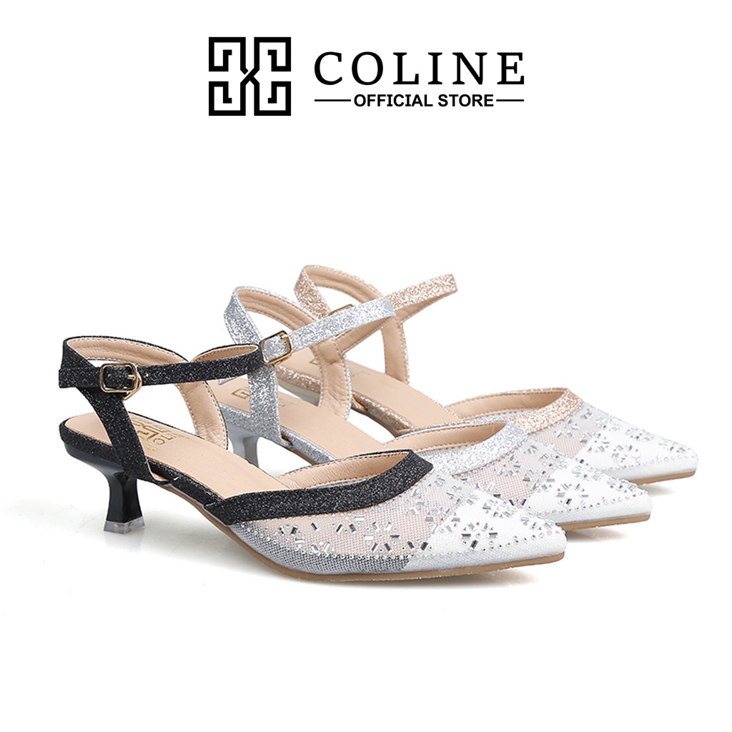 Coline CLN-958 High Heels Women's Party Mules Sandals 5cm C1143 ...