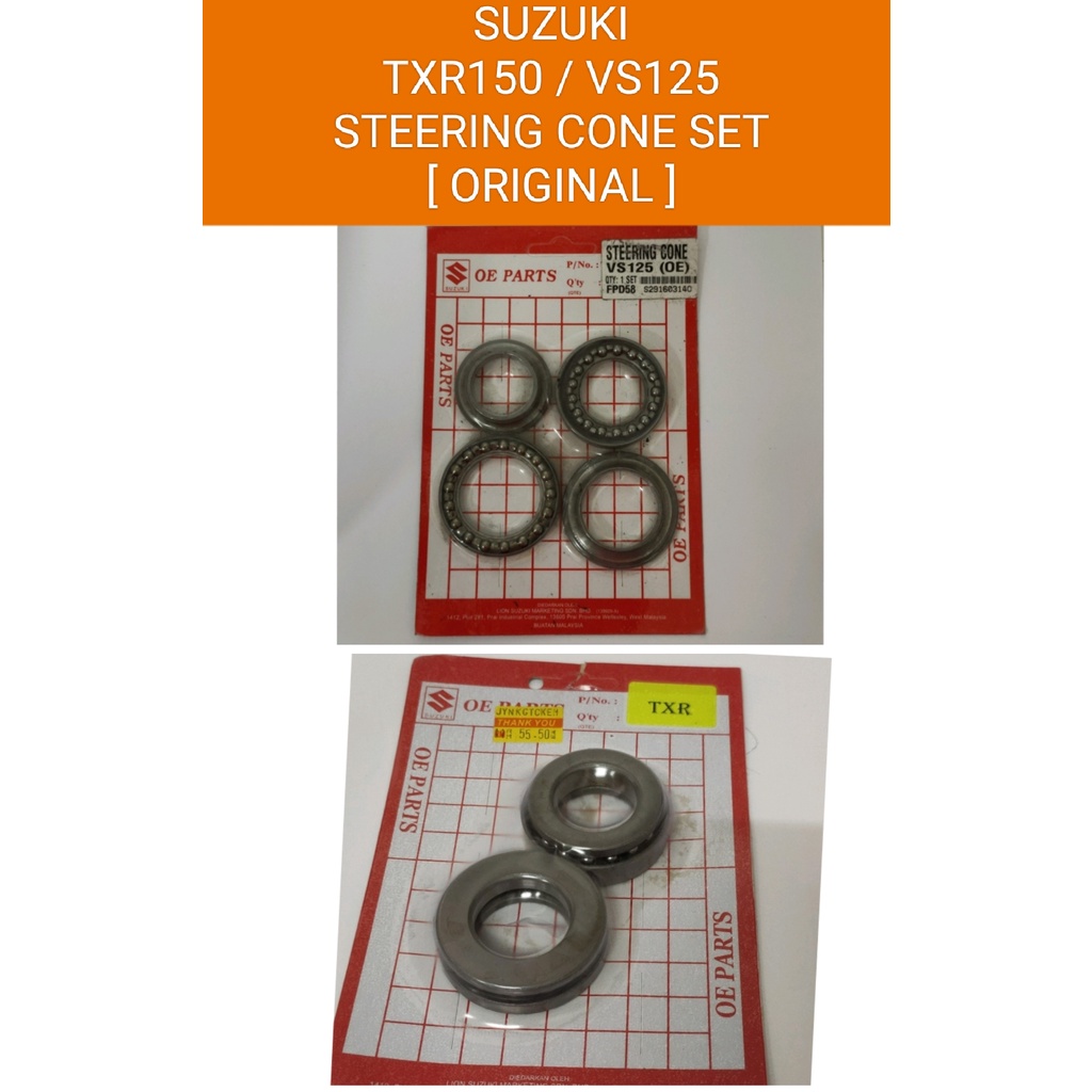 SUZUKI TXR150 / VS125 [ ORIGINAL ] STEERING CONE SET / FORK CONE SET ...